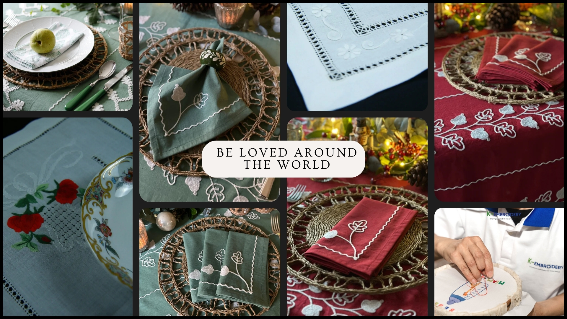 Hand Embroidered Tablecloths - K - Embroidery