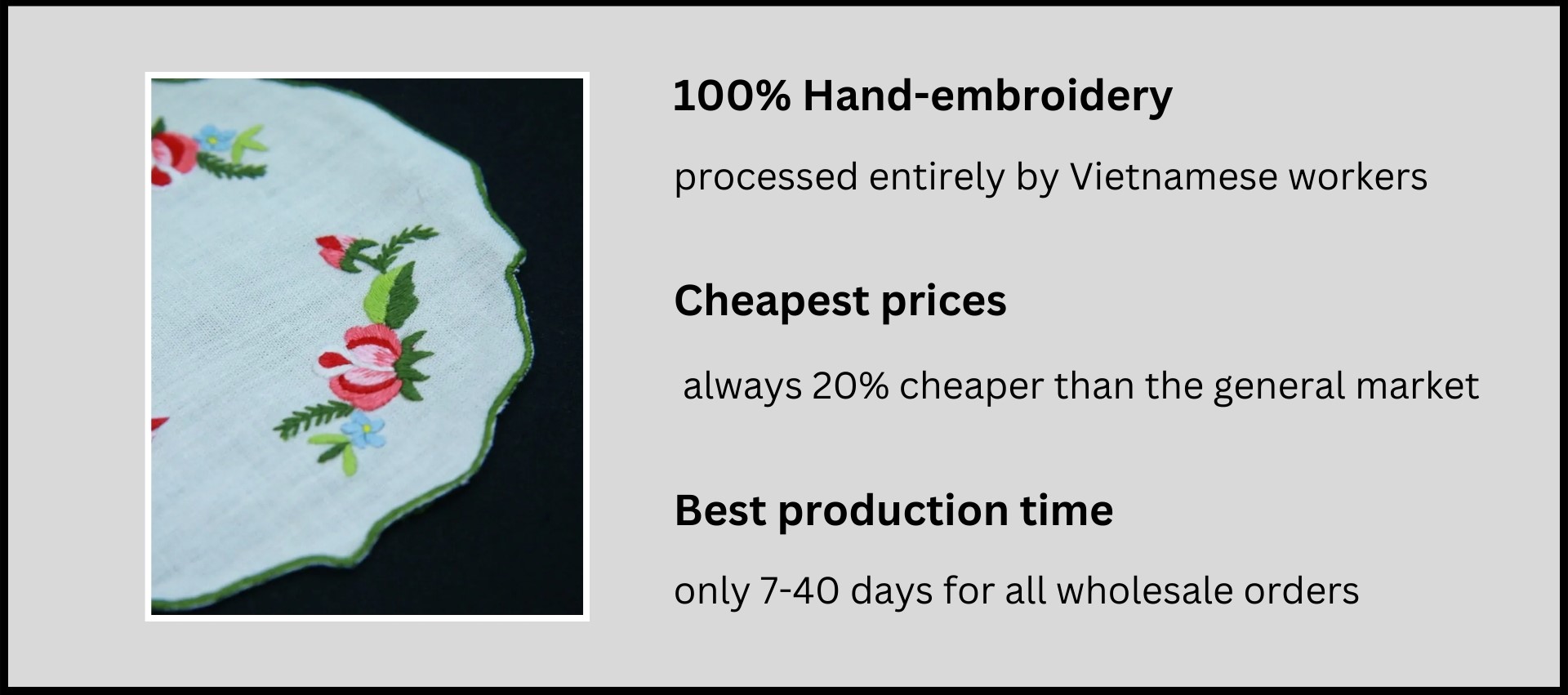 Hand Embroidered Coasters - K - Embroidery